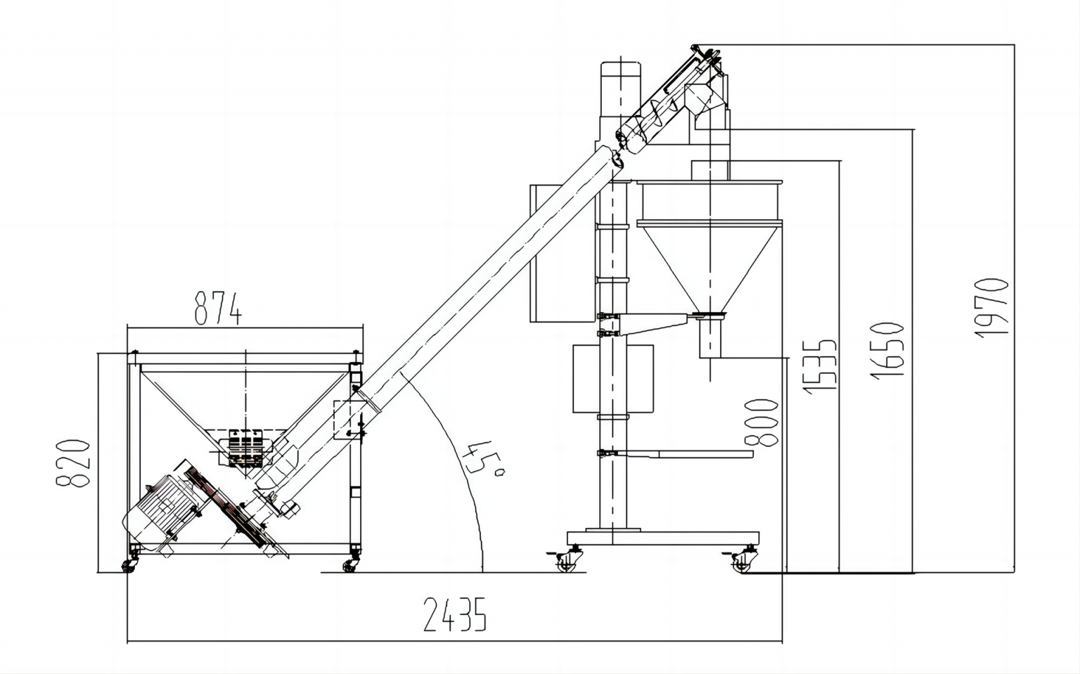 Fully Automatic Auger Filler Line - HiF Machine